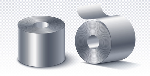 Set of sheets metal roll Royalty Free Vector Image