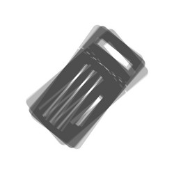 Ticket simple sign gray icon shaked Royalty Free Vector