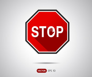 Traffic stop sign icon logo Royalty Free Vector Image