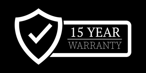 15 year warranty stamp on white background Vector Image