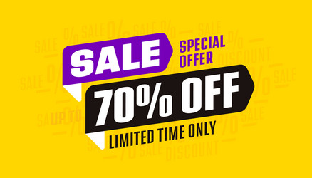 Final sale 70 percent off sticker label template Vector Image