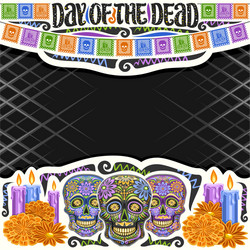 Layouts for day dead Royalty Free Vector Image