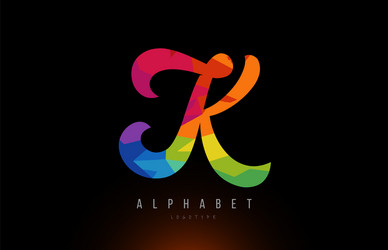 Bold rounded and brightly colored logo font Vector Image