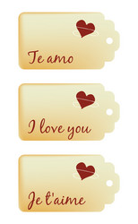 Heart love tag as valentine day symbol Royalty Free Vector
