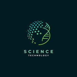 Global science logo design Royalty Free Vector Image