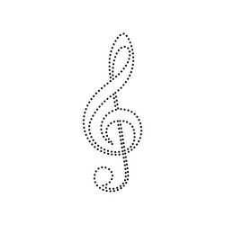 Music violin clef sign g-clef treble Royalty Free Vector