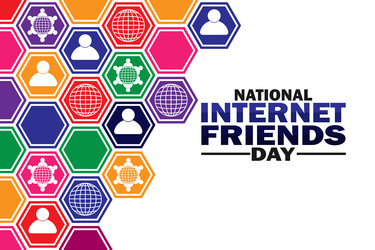 National internet friends day Royalty Free Vector Image