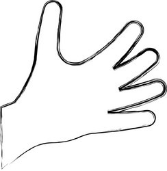 Drawing of Outstretched Hand Fingers Vector Images (54)