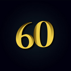 60 years anniversary template design Royalty Free Vector