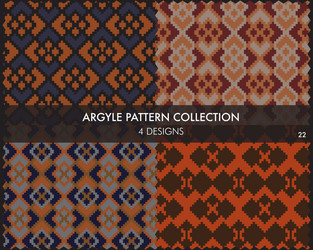 Argyle seamless pattern collection Royalty Free Vector Image