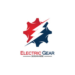 Electric gear logo template suitable Royalty Free Vector