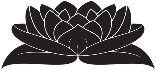 Lotus Flower Silhouette Royalty Free Vector Image