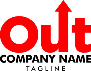 Initial letter out logo template design Royalty Free Vector