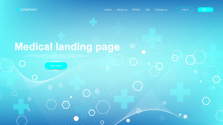 Blue medical background concept poster design Vector Image