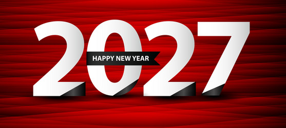 2027 happy new year template year Royalty Free Vector Image