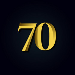 70 years anniversary celebrations template design Vector Image