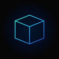 Glass cube Royalty Free Vector Image - VectorStock