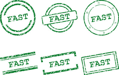 Fast stamps Royalty Free Vector Image - VectorStock