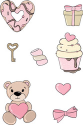 Cute bear in the cup Royalty Free Vector Image