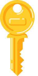 Vintage key isolated icon Royalty Free Vector Image