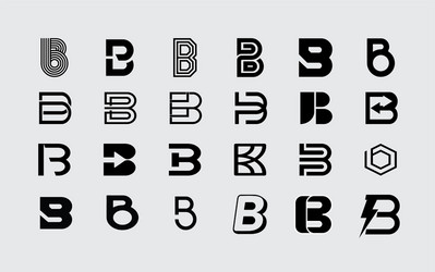 24 alphabet monogram designs Royalty Free Vector Image