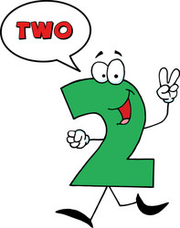 Funny cartoon numbers-2 Royalty Free Vector Image