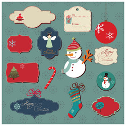 Christmas elements pattern Royalty Free Vector Image