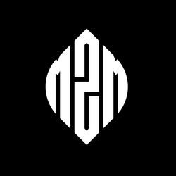 Mzm logo letter design Royalty Free Vector Image