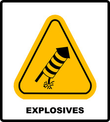 No fireworks warning icon Royalty Free Vector Image