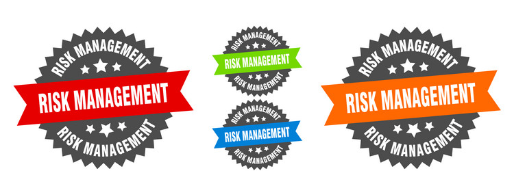 Risk management stamp sign seal Royalty Free Vector Image