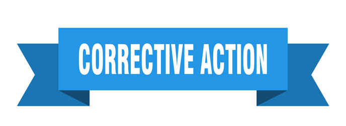Corrective action sticker Royalty Free Vector Image