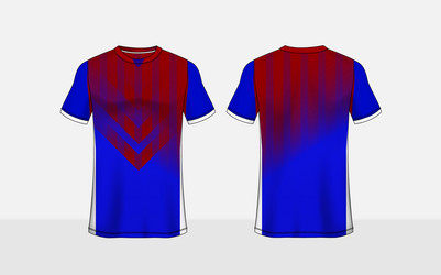 White blue and red pattern sport football kits Vector Image