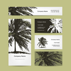 Brochure flyers template with palm tree Royalty Free Vector