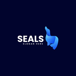 Logo seals gradient colorful style Royalty Free Vector Image