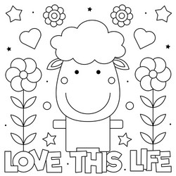 Enjoy life coloring page black and white Vector Image