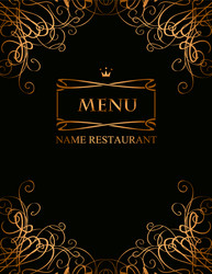 Black baground with royal frame Royalty Free Vector Image