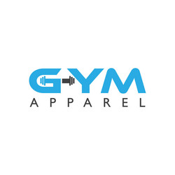 Creative and modern gym logo design Royalty Free Vector
