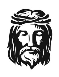 Jesus Christ Face Icon Royalty Free Vector Image