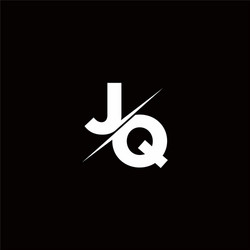 Jq logo monogram with slice rounded modern design Vector Image