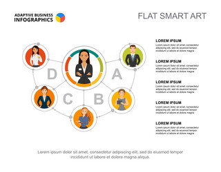 Process chart with five steps template Royalty Free Vector