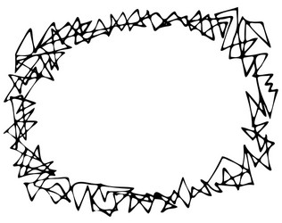 Hand drawn doodle frame black Royalty Free Vector Image