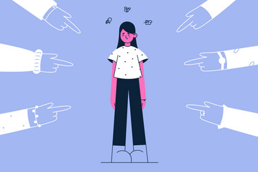 Accusing guilty person girl concept Royalty Free Vector