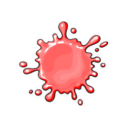 Cartoon purple juice drop splash isolated Vector Image