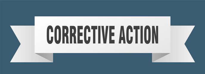 Corrective action sticker Royalty Free Vector Image