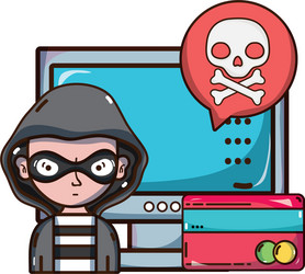 Threat Cartoon Cybersecurity Vector Images (over 410)