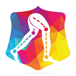 Prosthetic leg logo template design Royalty Free Vector