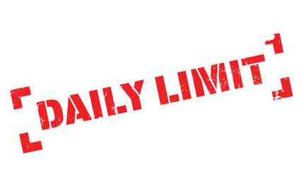 Daily limit stamp on white background Royalty Free Vector