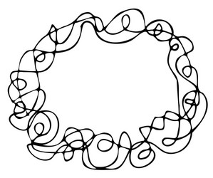 Hand drawn doodle frame black Royalty Free Vector Image