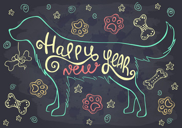 Hello january text on a chalkboard hand drawn Vector Image