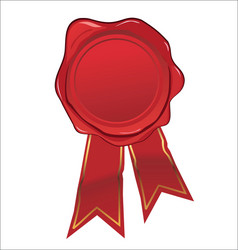 Empty postage stamps rubber and wax seal Vector Image